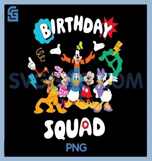 Disney Jr. Mickey & Friends PNG, Birthday Squad PNG, Birthday Party PNG ...