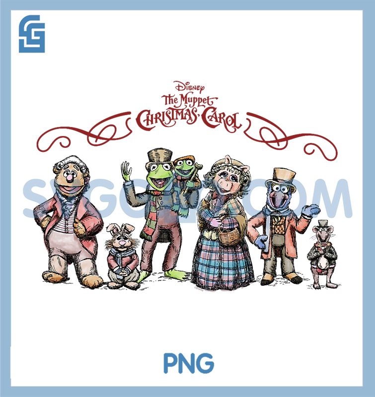 Christmas Carol Holiday Character Lineup PNG, Disney The Muppet PNG